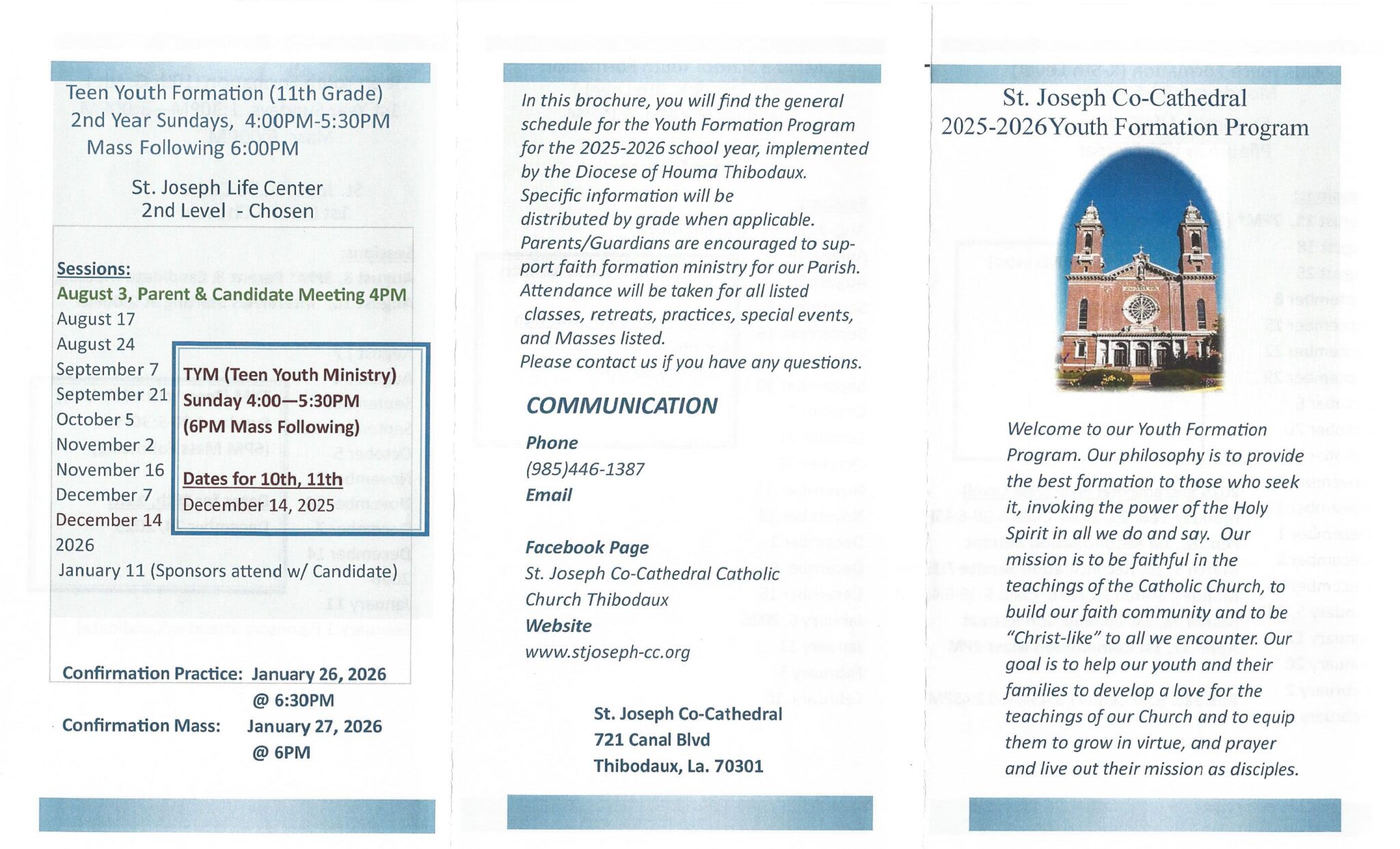 Youth Faith Formation – St. Joseph Co-Cathedral